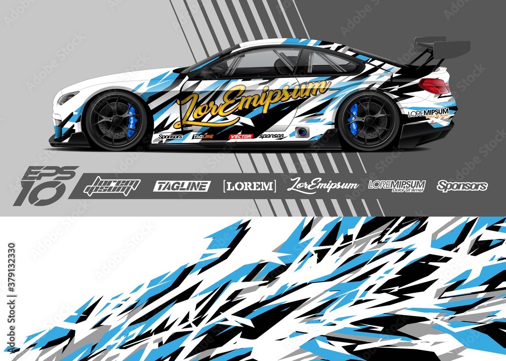 Car wrap design. Abstract stripe racing background designs for wrap ...