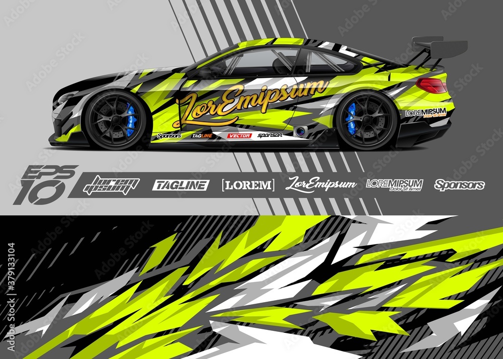 Car wrap design. Abstract stripe racing background designs for wrap ...