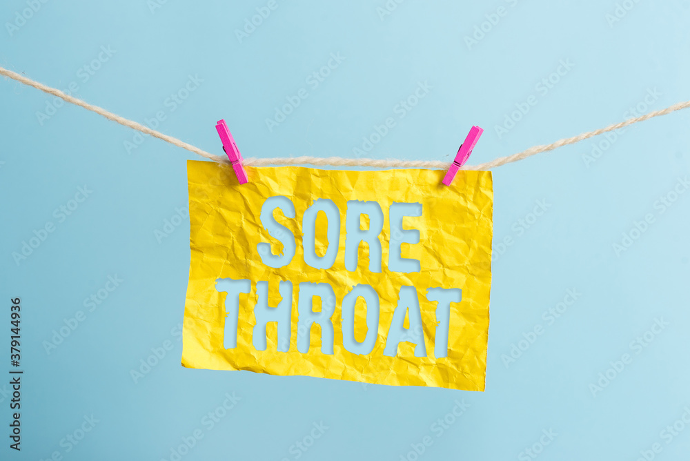 Word writing text Sore Throat. Business photo showcasing Inflammation ...