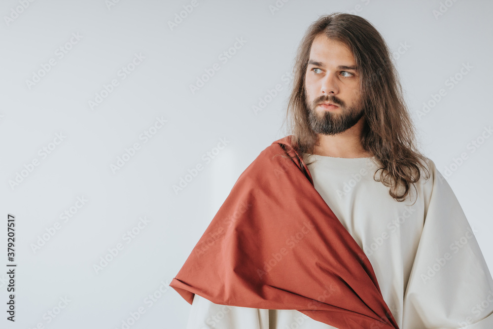 Jesus Christ in robes Stock Photo | Adobe Stock