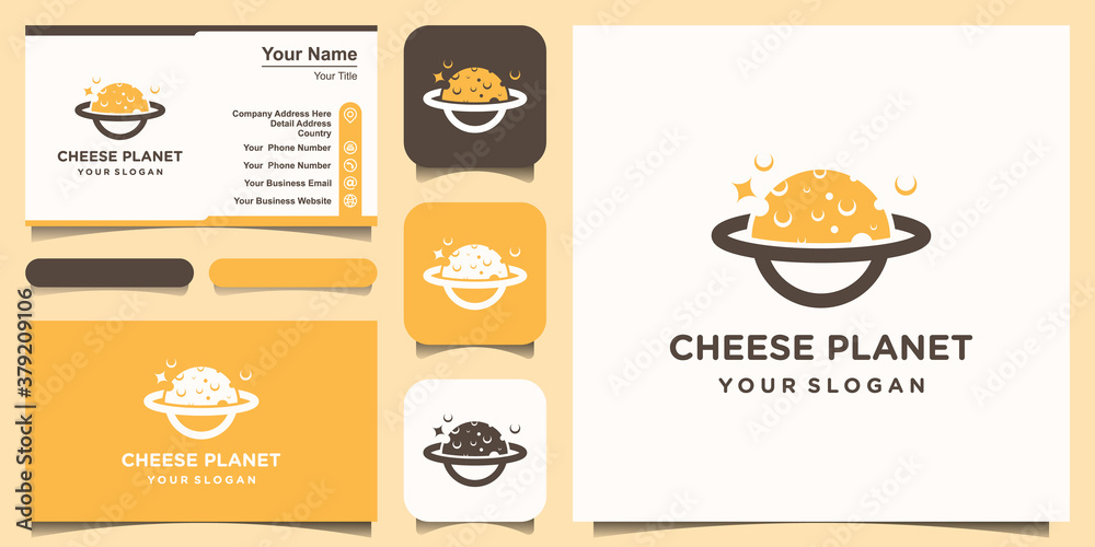 Planet Cheese Logo Design Template. Illustration vector graphic of ...