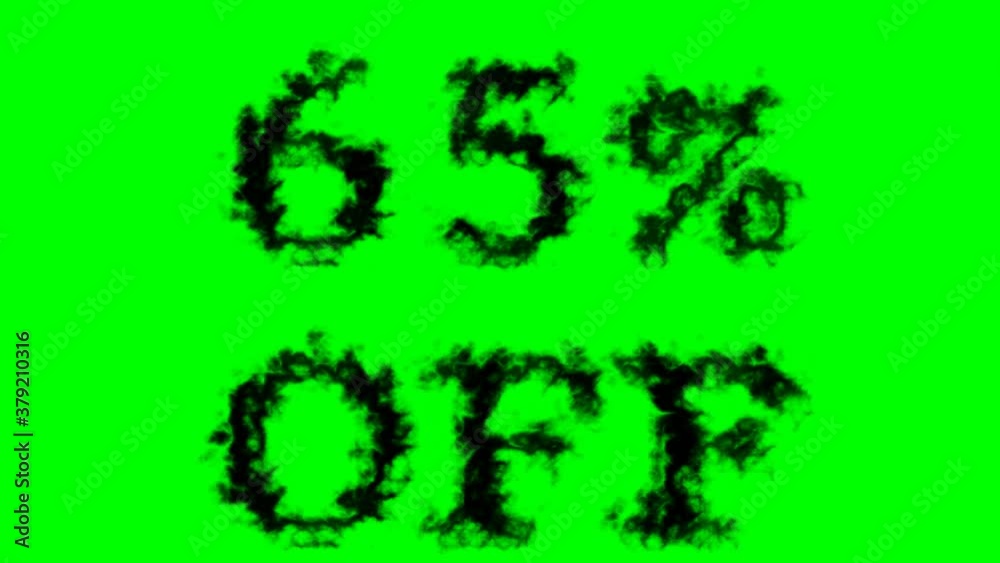 65% Off smoke text effect green isolated background. animated text ...
