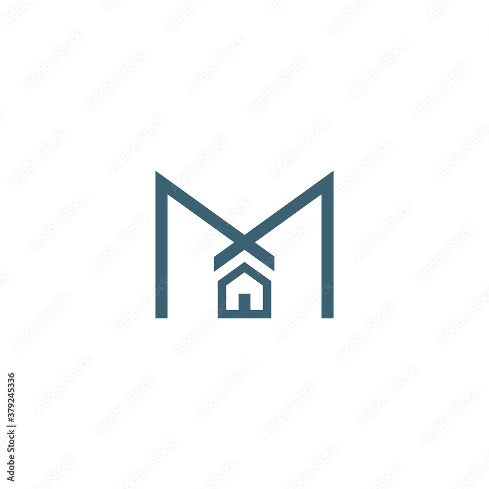 M house logo design vector template.Letter M symbol illustration Stock ...