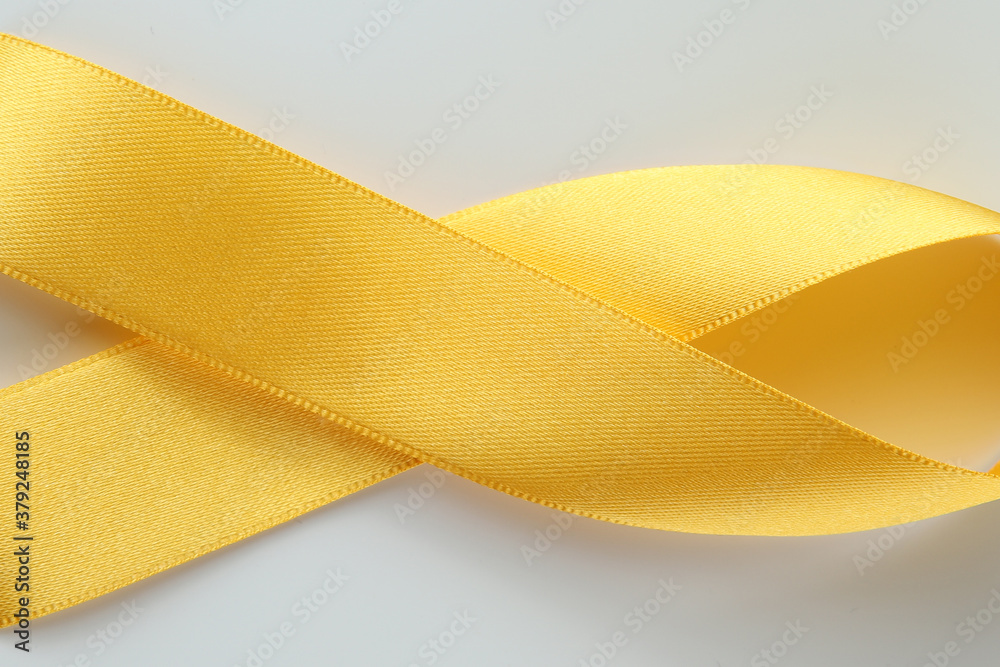 World Suicide Prevention Day with yellow ribbon on a white background ...
