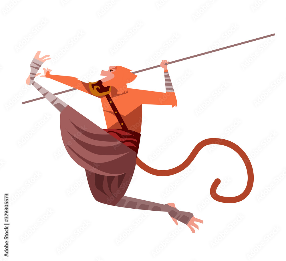 Sun Wukong the monkey king chinese mythology warrior tale Stock Vector ...