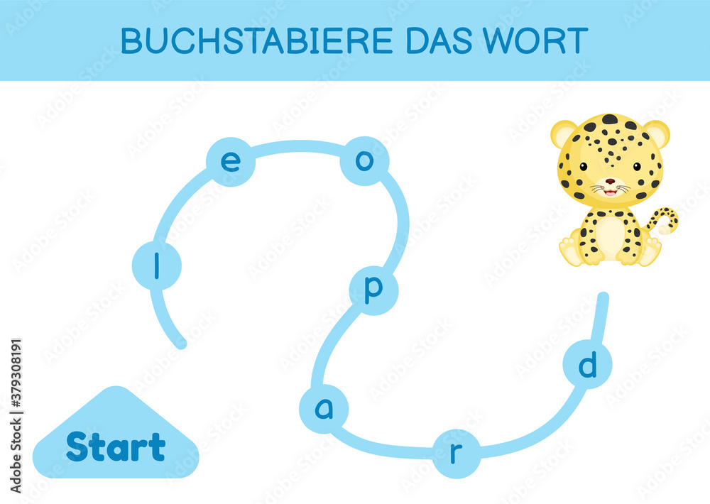 Buchstabiere das wort - Spell the word. Maze for kids. Spelling word ...