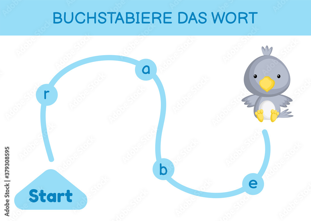 Buchstabiere das wort - Spell the word. Maze for kids. Spelling word ...