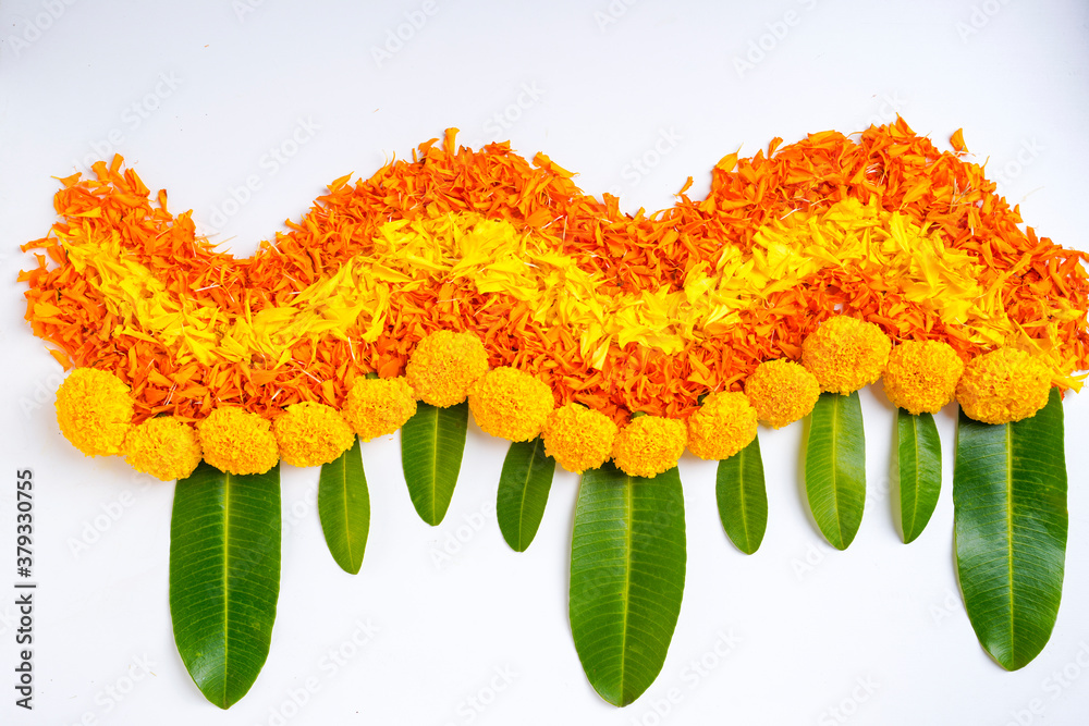 Marigold Flower rangoli Design for Diwali Festival , Indian Festival ...