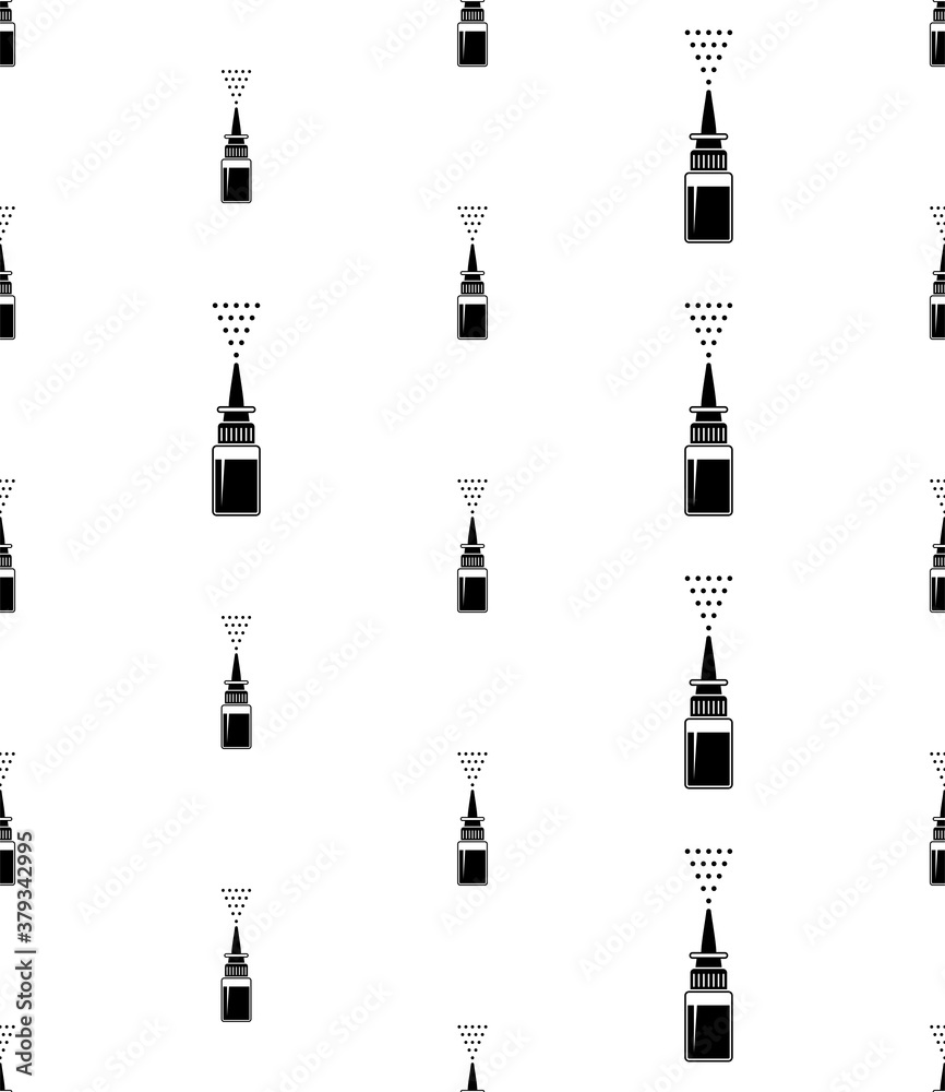 Nasal Spray Icon Seamless Pattern, Nose Cleaning Liquid Spray, Nasal ...