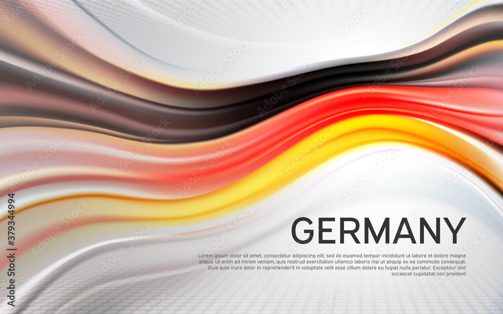 Germany flag background. Blurred pattern of light lines in the colors ...