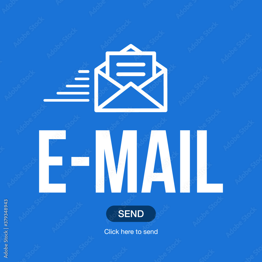 E-mail banner template design. Express mail icon. Eps 10 vector ...