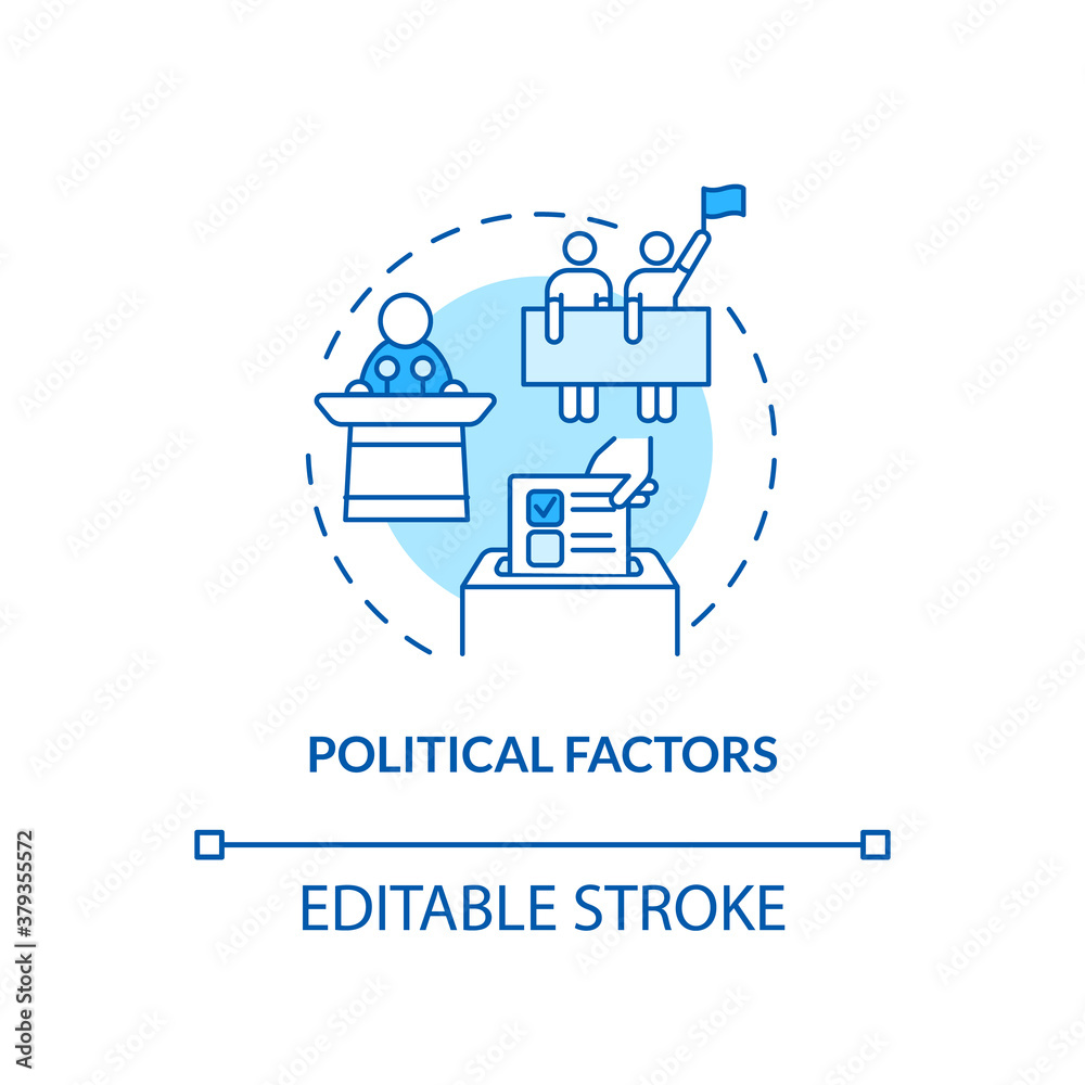 Political factors concept icon. PESTEL analysis. Election issues ...