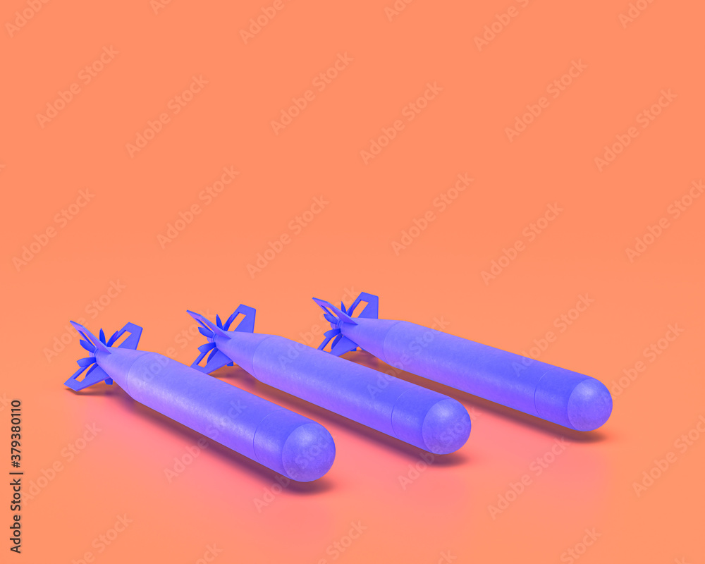 Plastic Weapon series, Torpedo, rocket, Indigo blue arm in pinkish ...