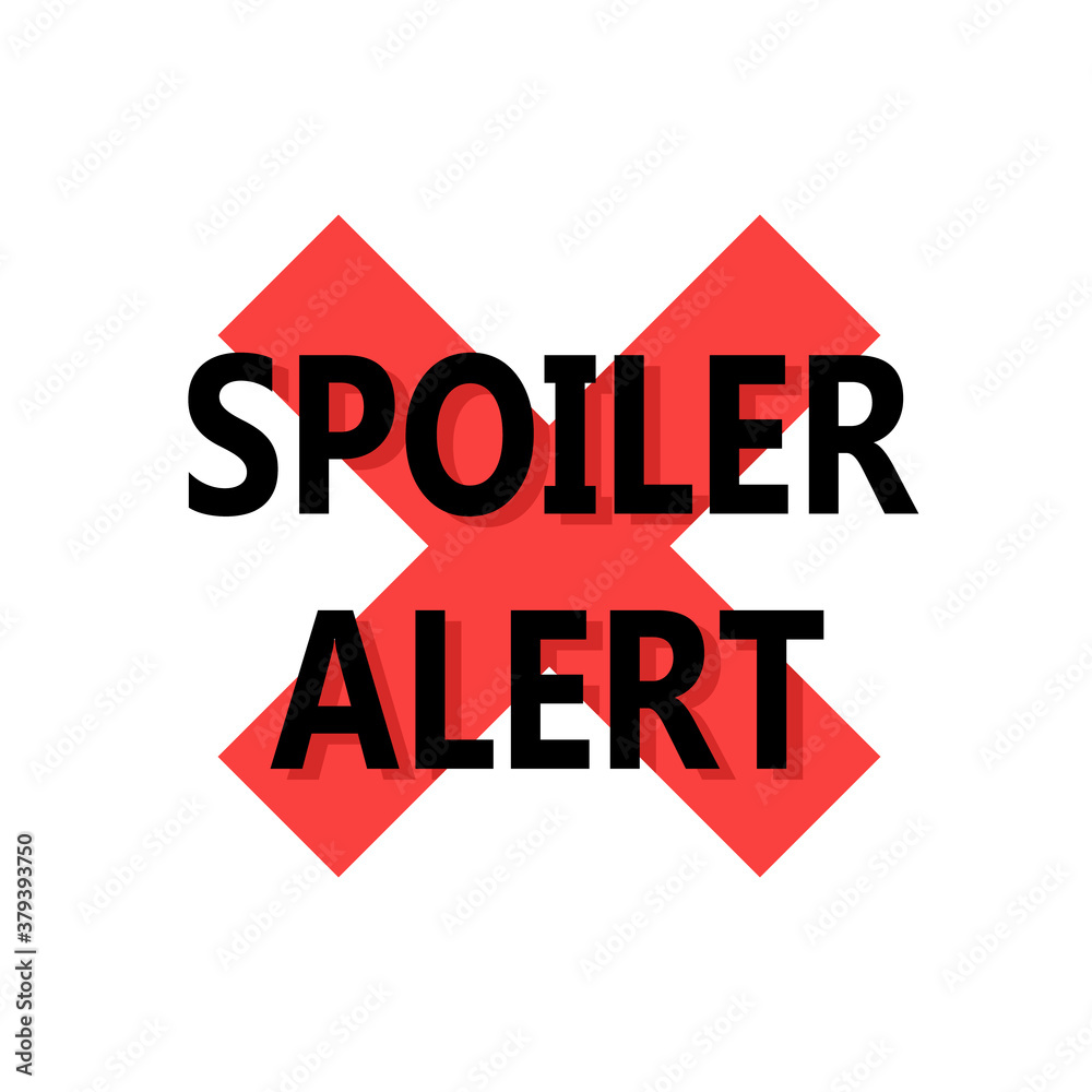 Spoiler alert stop sign. Clipart image. Stock Vector | Adobe Stock