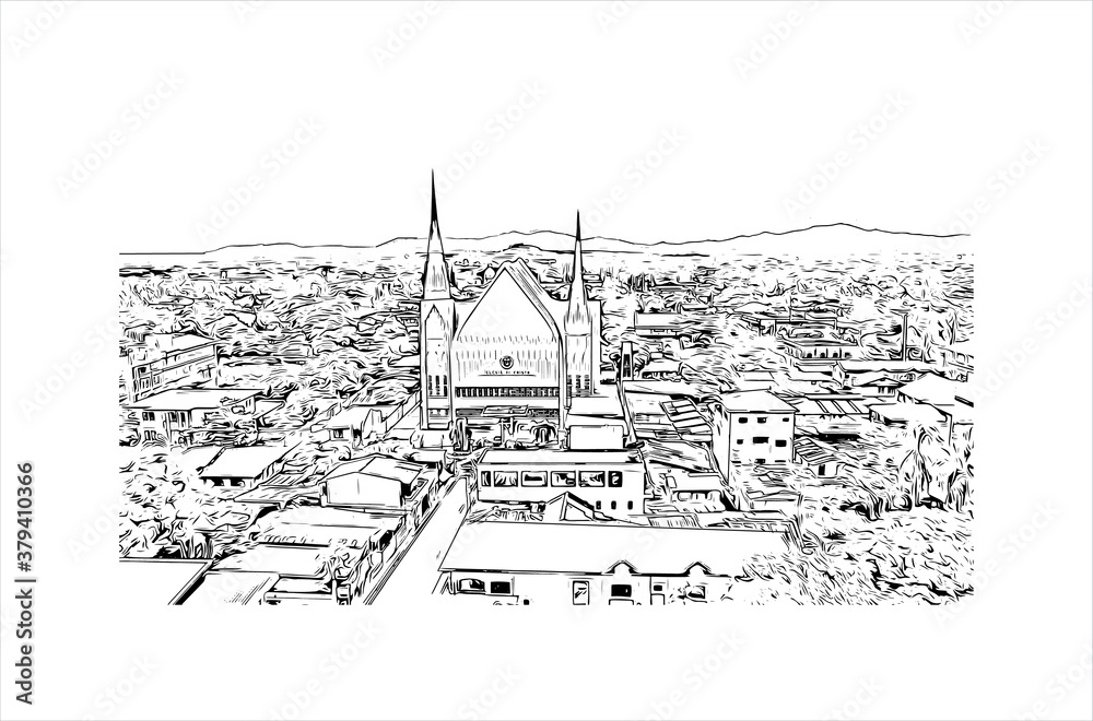 Building view with landmark of Batangas is a province in the ...