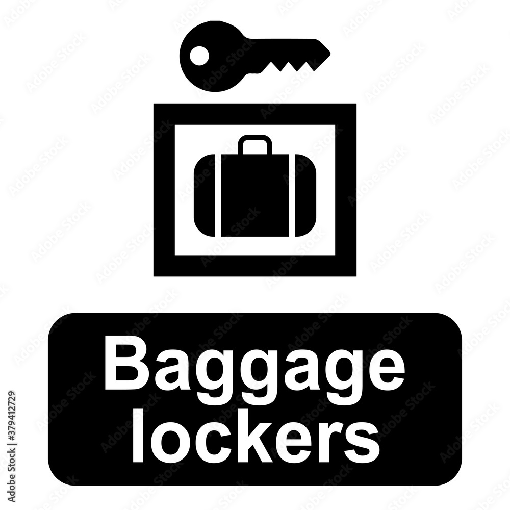 Baggage lockers signs vector. ESP10 Stock Vector | Adobe Stock