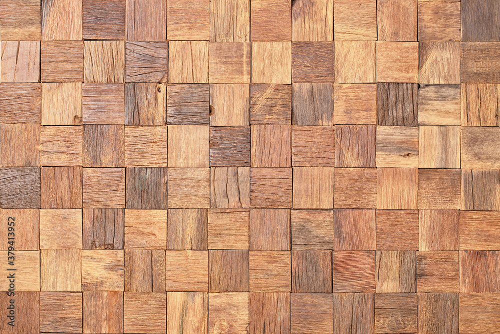 mosaic wood texture wall panel as background Stock Photo | Adobe Stock