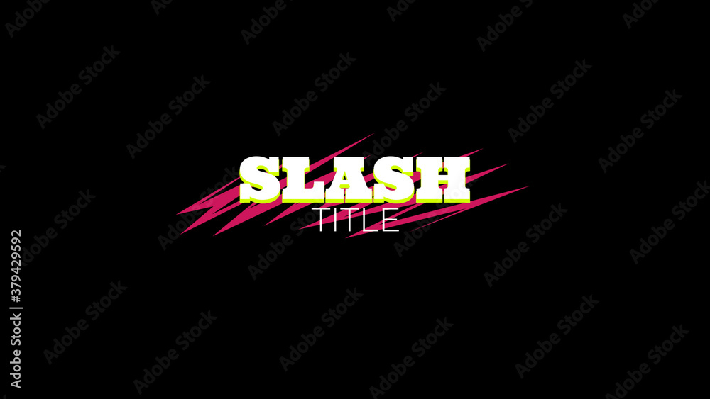 Slash Title Stock Template | Adobe Stock