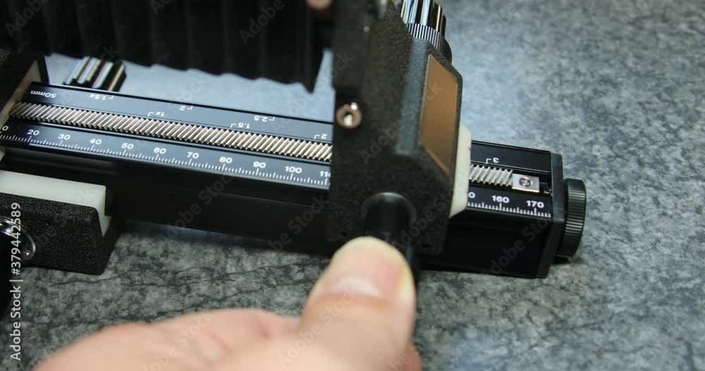 Bellows device in the photo studio for macro shots Stock Video | Adobe ...