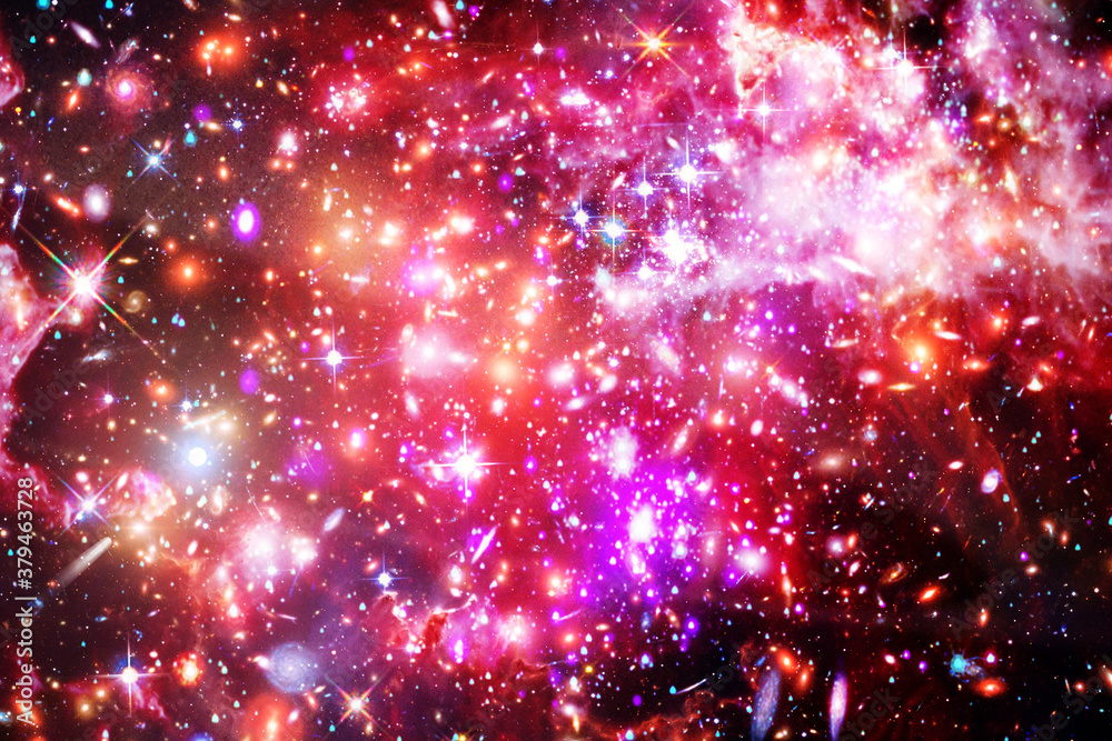 Star cluster and galaxy. The elements of this image furnished by NASA ...