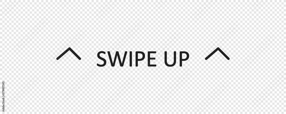 Swipe up icon, arrow button logo, scroll story sign ellement on ...