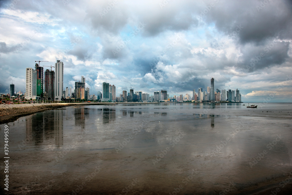 Panama, Panama City, View of Boats on Bahia De Panama and Punta ...
