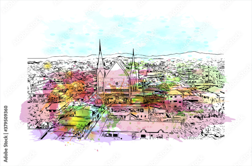 Building view with landmark of Batangas is a province in the ...
