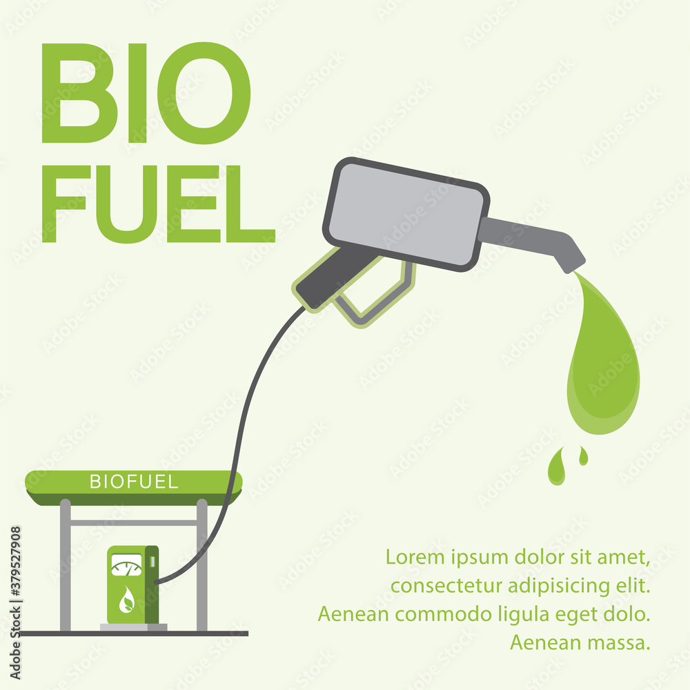 Biofuel concept banner. Green energy. Biofuel - Biomass Ethanol, Made ...