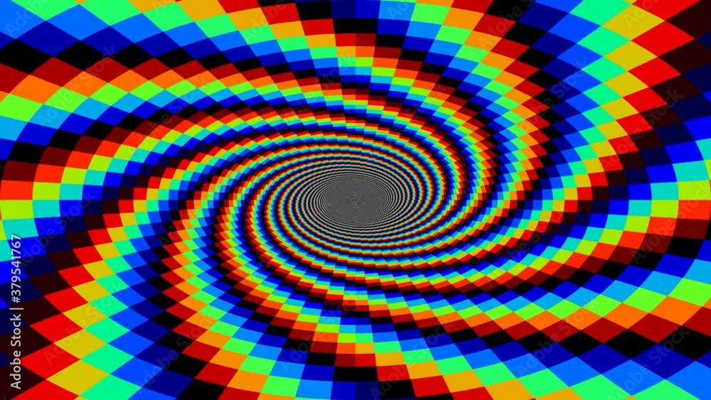 Black and White Spiral Hole Revealing Rgb and Cmyk Color Palettes Stock ...