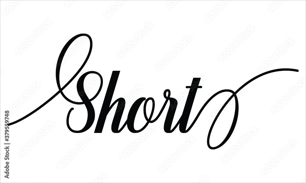 Short Typography Black text lettering Script Calligraphy Cursive and ...