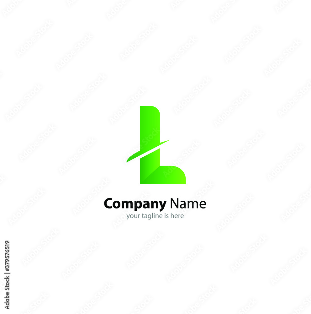 simple elegant logo of letter l with white background Stock Vector ...