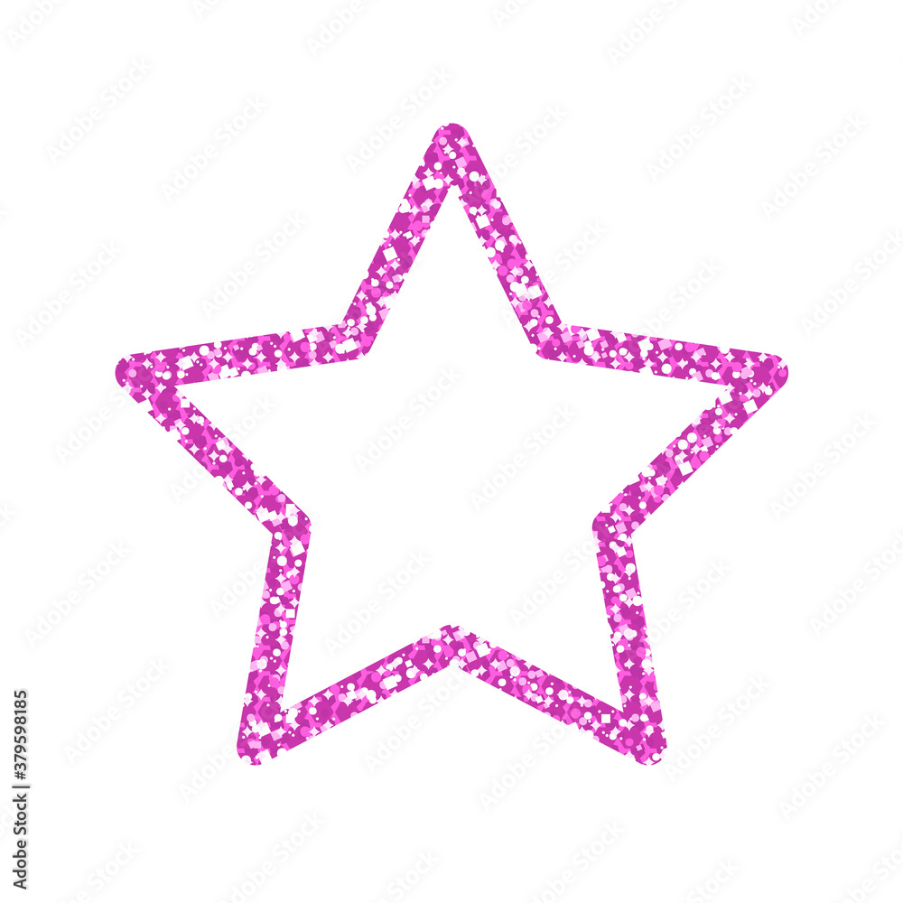 Pink Glitter Stars Clipart
