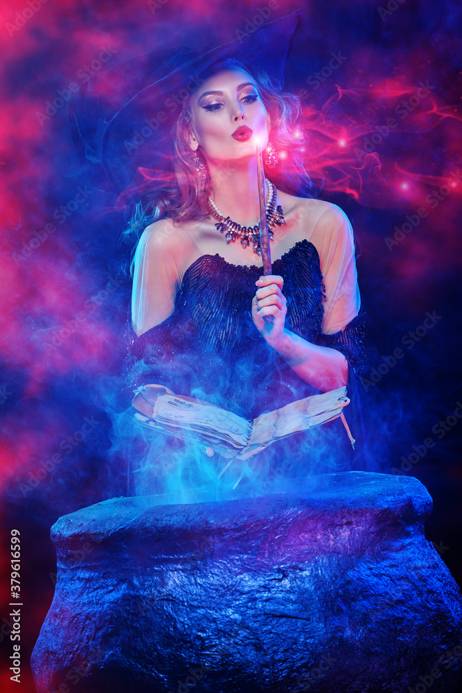 conjuring with wand Stock Photo | Adobe Stock