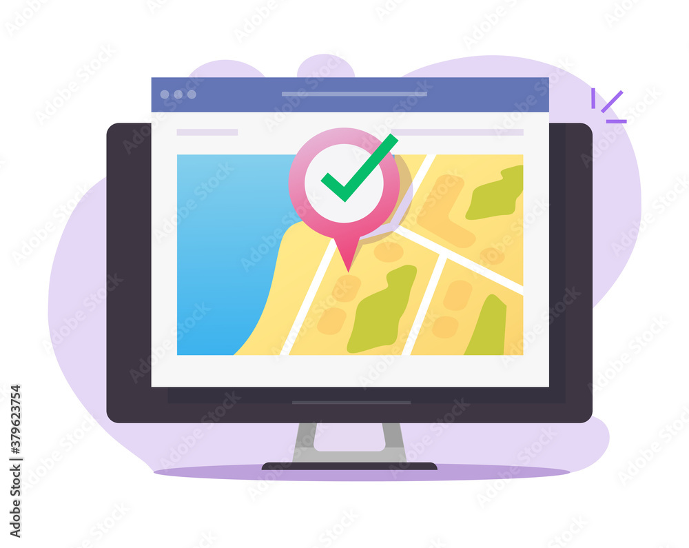 Digital map gps web location online and pin pointer internet ...