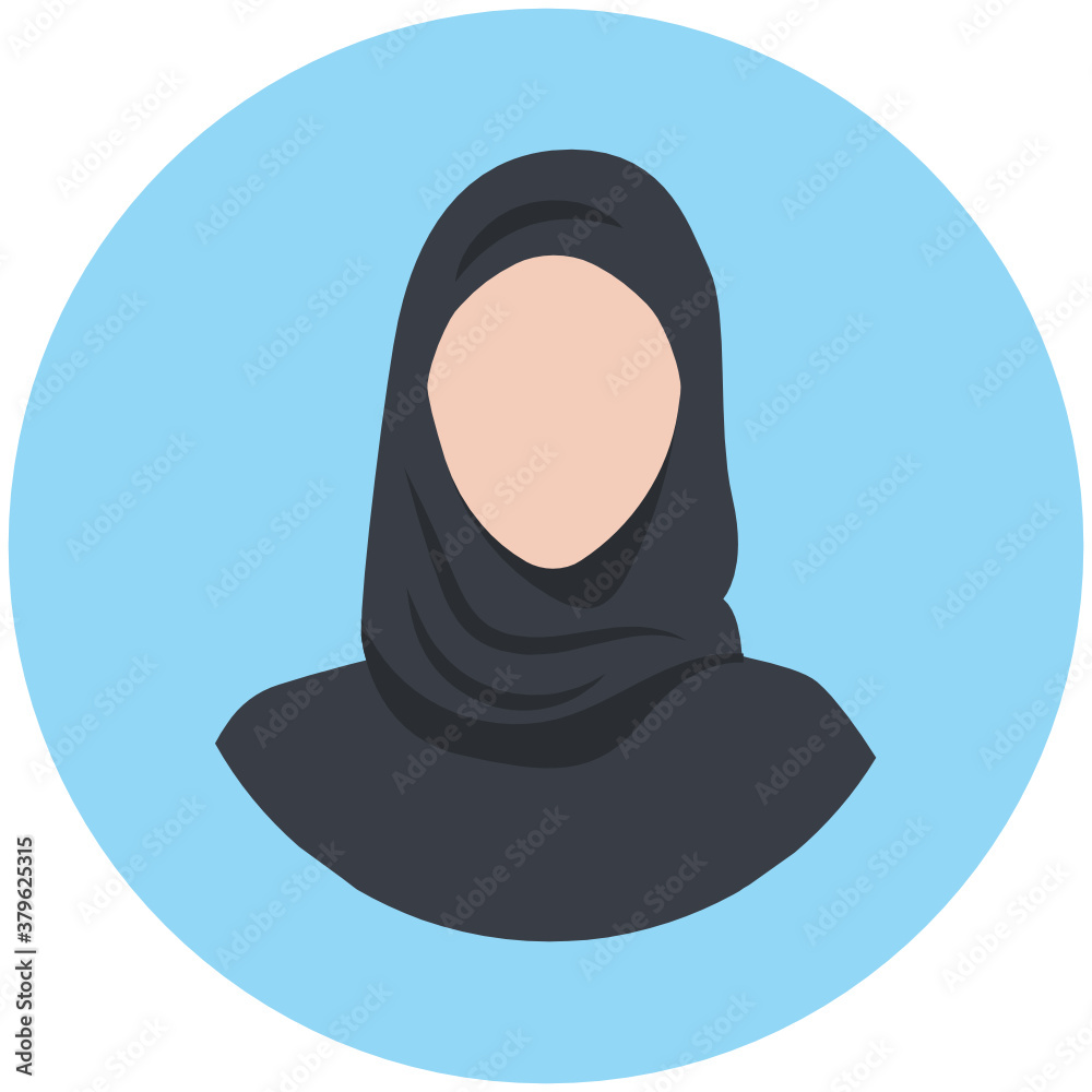 A girl wearing hijab representing muslim woman icon Stock Vector ...