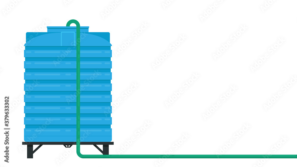 Water tank vector. water tank on white background. Stock Vector | Adobe ...