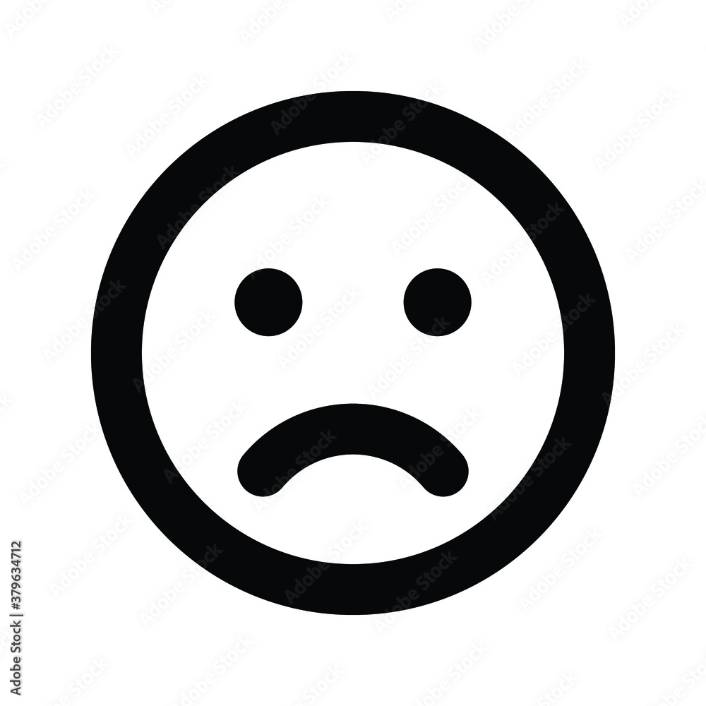 Frowning Face With Open Mouth Emoji Icon Stock Vector Adobe Stock