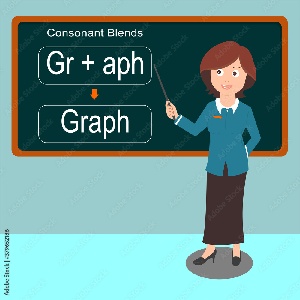 consonant blends worksheet education preschool graph Stock Vector ...