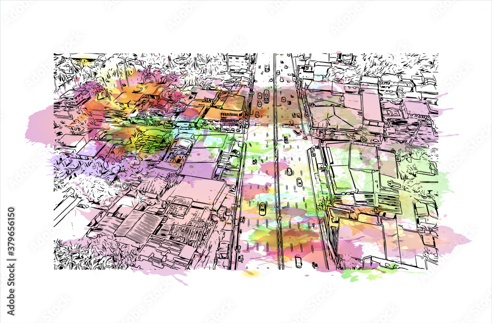 Building view with landmark of Batangas is a province in the ...