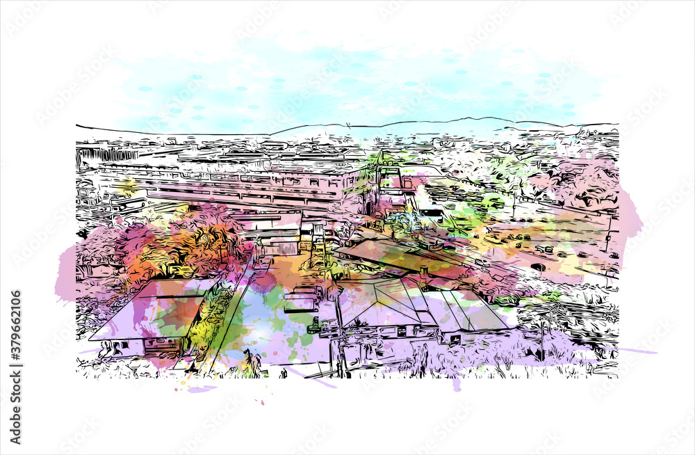 Vetor de Building view with landmark of Batangas is a province in the ...