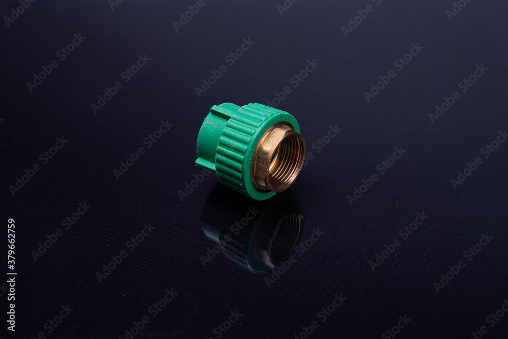 Plastic T-tube fittings on Black background, PVC Pipe connections, PVC ...