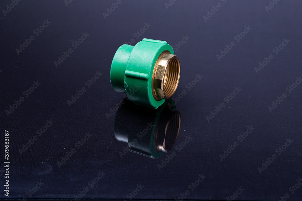 Plastic T-tube fittings on Black background, PVC Pipe connections, PVC ...