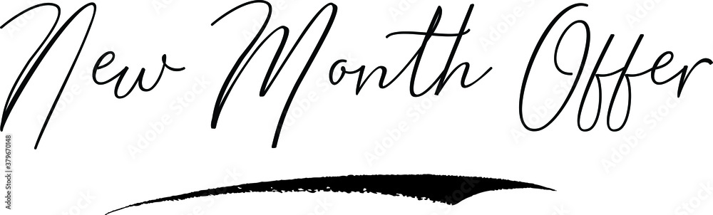 New Month Offer Handwritten Font Calligraphy Font For Sale Banners ...