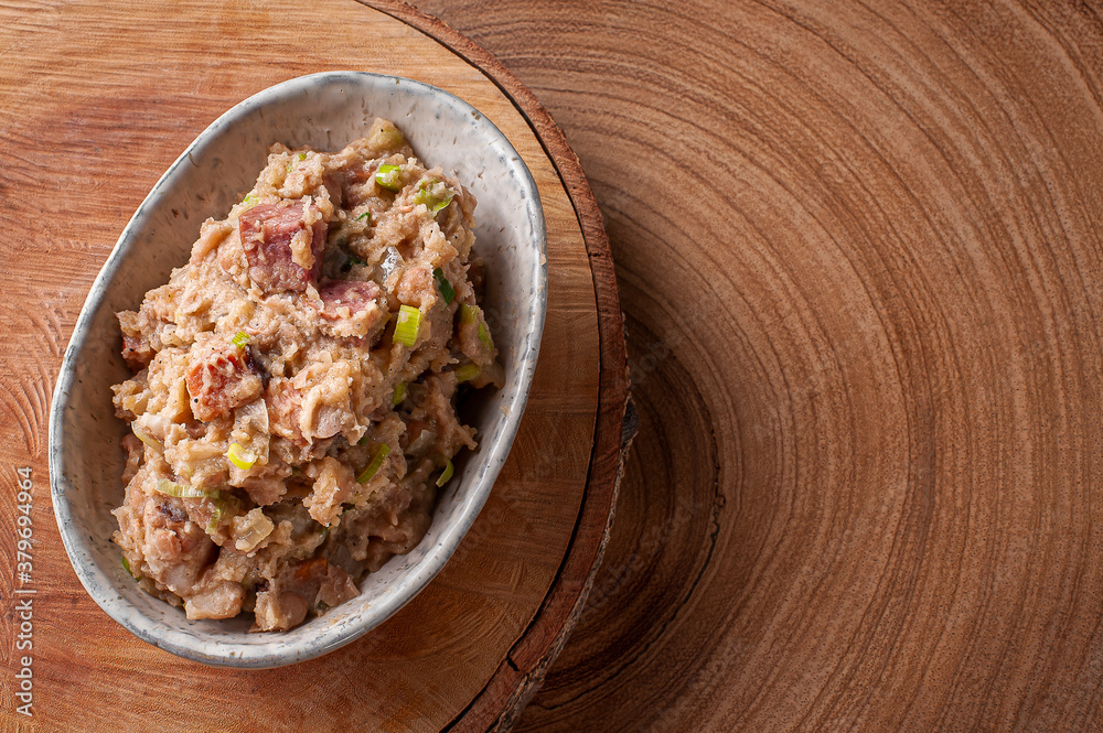 Typical Brazilian dish called "Tutu de feijão". Made with beans ...