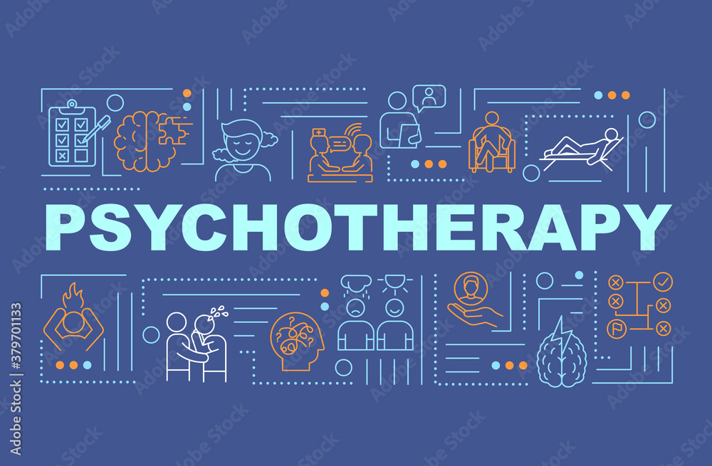 Psychotherapy word concepts banner. Professional psychological testing ...