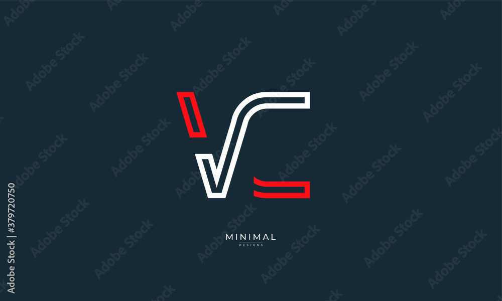 Alphabet letter icon logo VCC Stock Vector | Adobe Stock
