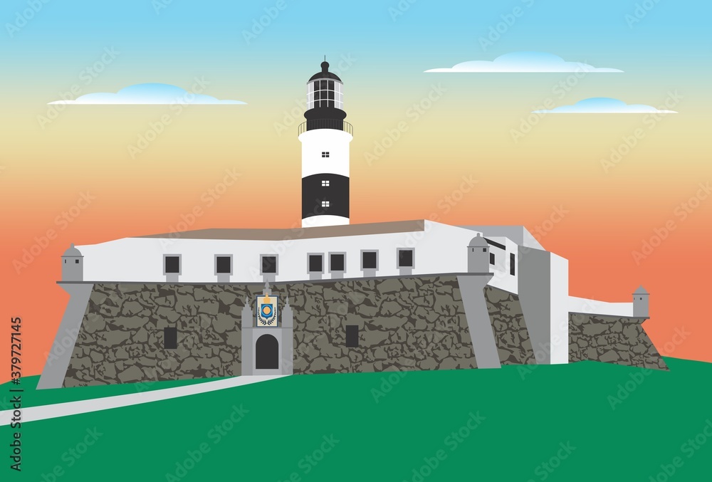 Vetor de Farol da Barra em Salvador - Bahia. do Stock | Adobe Stock Vetor de Farol da Barra em Salvador - Bahia. do Stock | Adobe Stock