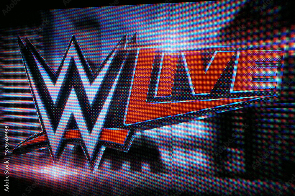 WWE Live logo on screen Stock Photo | Adobe Stock