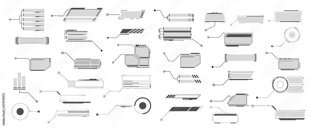 Futuristic style leader callout HUD. Modern digital templates ...
