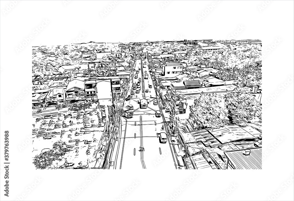 Building view with landmark of Batangas is a province in the ...